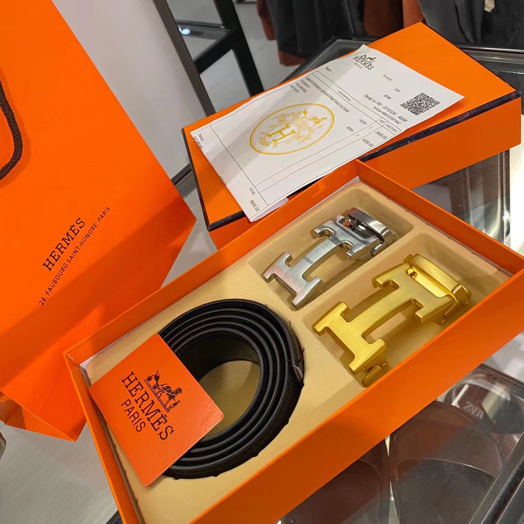 Cinto Hermes Marca Homens De Couro De Luxo De Alta Qualidade H Fivela ...