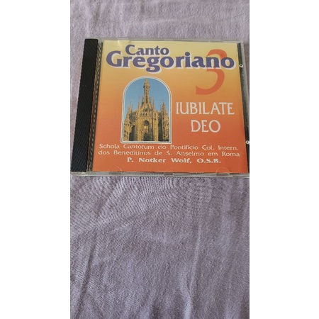 Cd Canto Gregoriano 3 Ibilate Deo Observação | Shopee Brasil