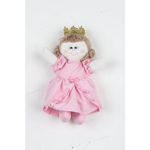 Boneca De Pano Artesanal Rosa Tamanho Médio Com Coroa Princesa Rainha Para Menina Shopee Brasil