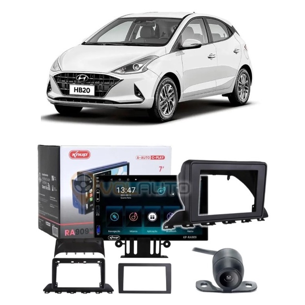 Central Multimidia Android Auto Carplay Moldura Painel Hb20 Hb20s Hb20x 2020 2021 2022 | Shopee ...