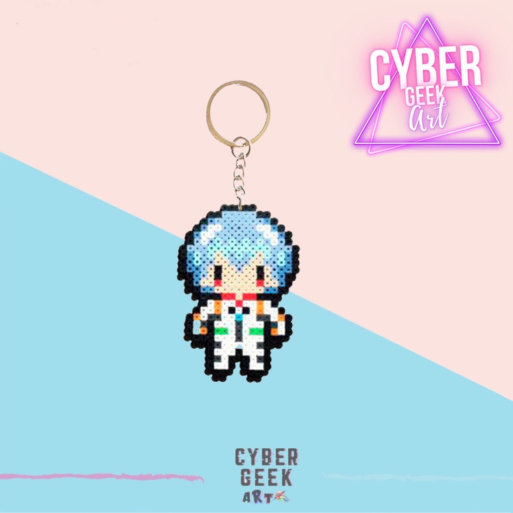 Ayanami Rei - Neon Genesis Evagelion (Pixel Art/Perler beads) | Shopee ...