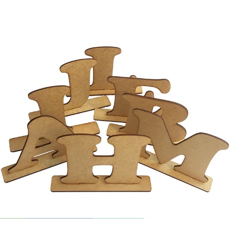 Kit Letra de mesa em MDF laser na base 10cm ou 12cm de altura a sua ...