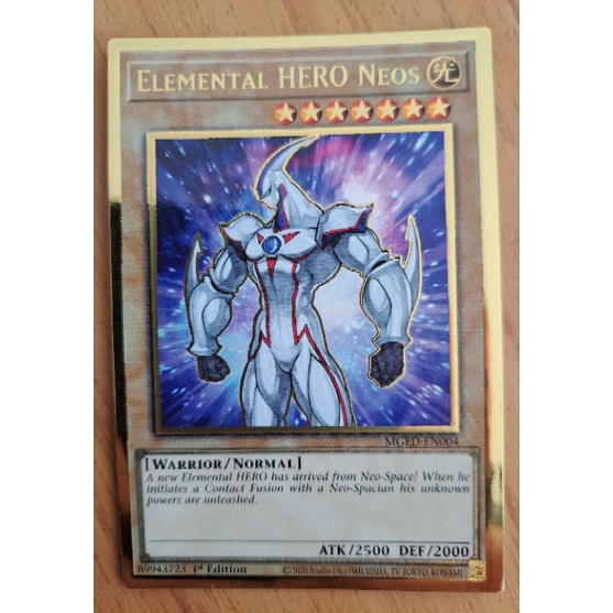 Card Yugioh Elemental HERO Neos Premium Gold Rare primeira edição ...