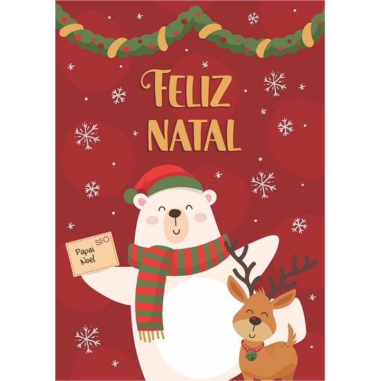 Cartão Joy Feliz Natal Cartões Gigantes Unidade | Shopee Brasil