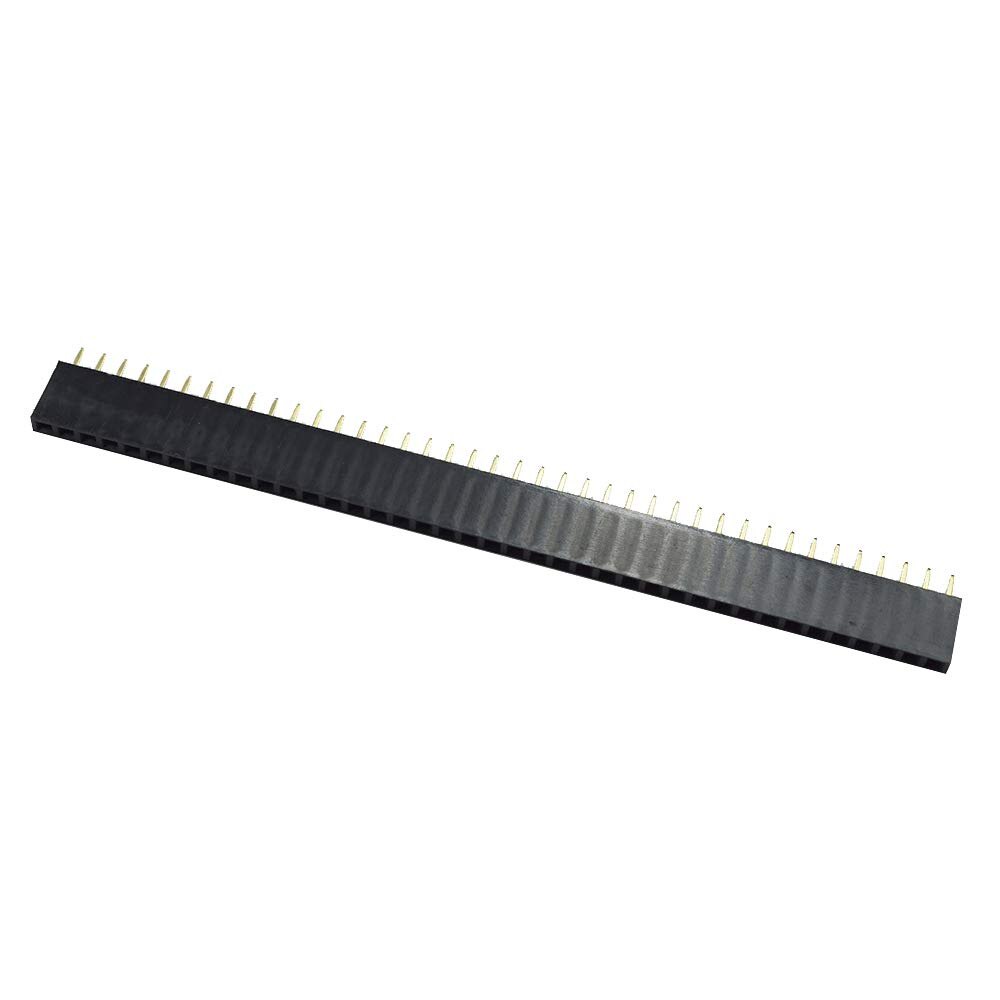 Barra de Pinos Conector Femea PinHeader 1x40x11,2 180º Protoboard Pcb ...