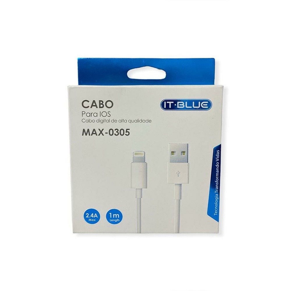 Cabo Lightning USB 3.0 It-Blue 2.4V Max-0305 | Shopee Brasil