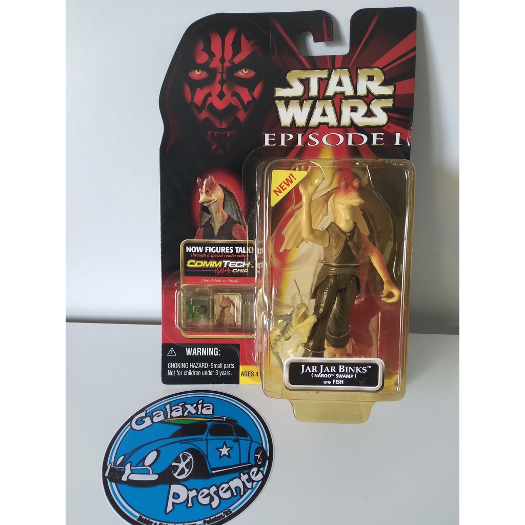 Star Wars Boneco Jar Jar Binks Naboo Swamp with Fish Episode 1 Ep1 1/18 ...