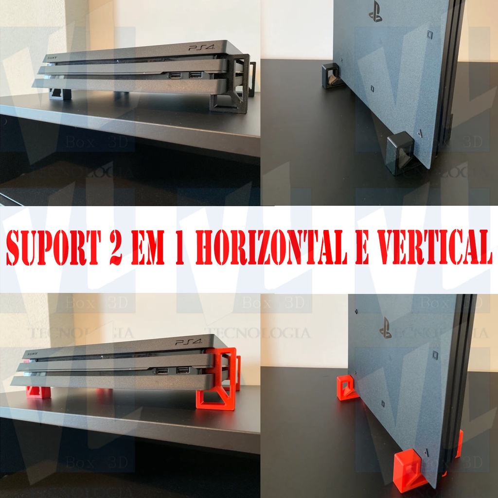 Base Apoio Suporte horizontal e Vertical 2 em 1 - Playstation Ps4 PRO ...