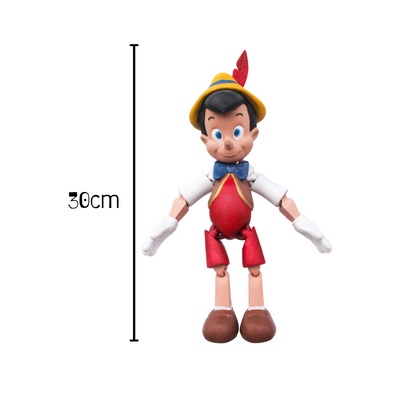 Boneco Pinóquio articulado - figura Pinocchio colecionável Disney ...