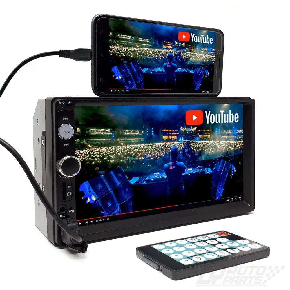 Central Multimidia Mp5 2 Din Universal Dvd Usb Bluetooth Espelhamento Ios + Android | Shopee Brasil