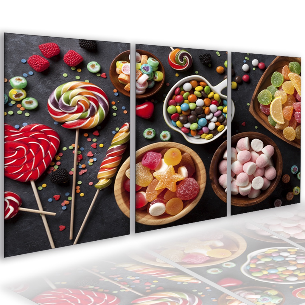 Quadros Decorativo Doces Balinhas Pirulitos 120x60 Lindo | Shopee Brasil