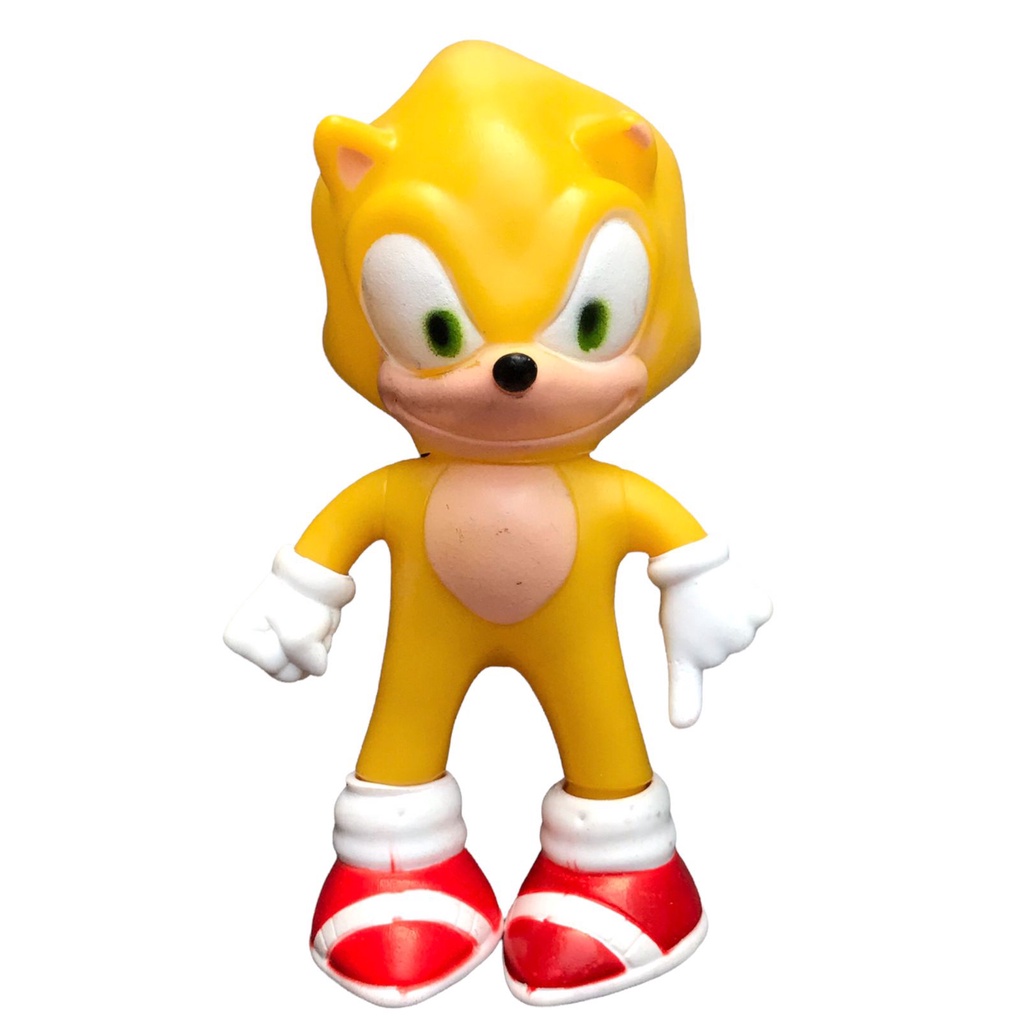 SONIC Amarelo Articulado com 14cm | Shopee Brasil