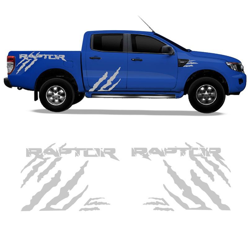 Kit Faixa Ford Ranger Raptor Adesivo Lateral Garras Tuning | Shopee Brasil