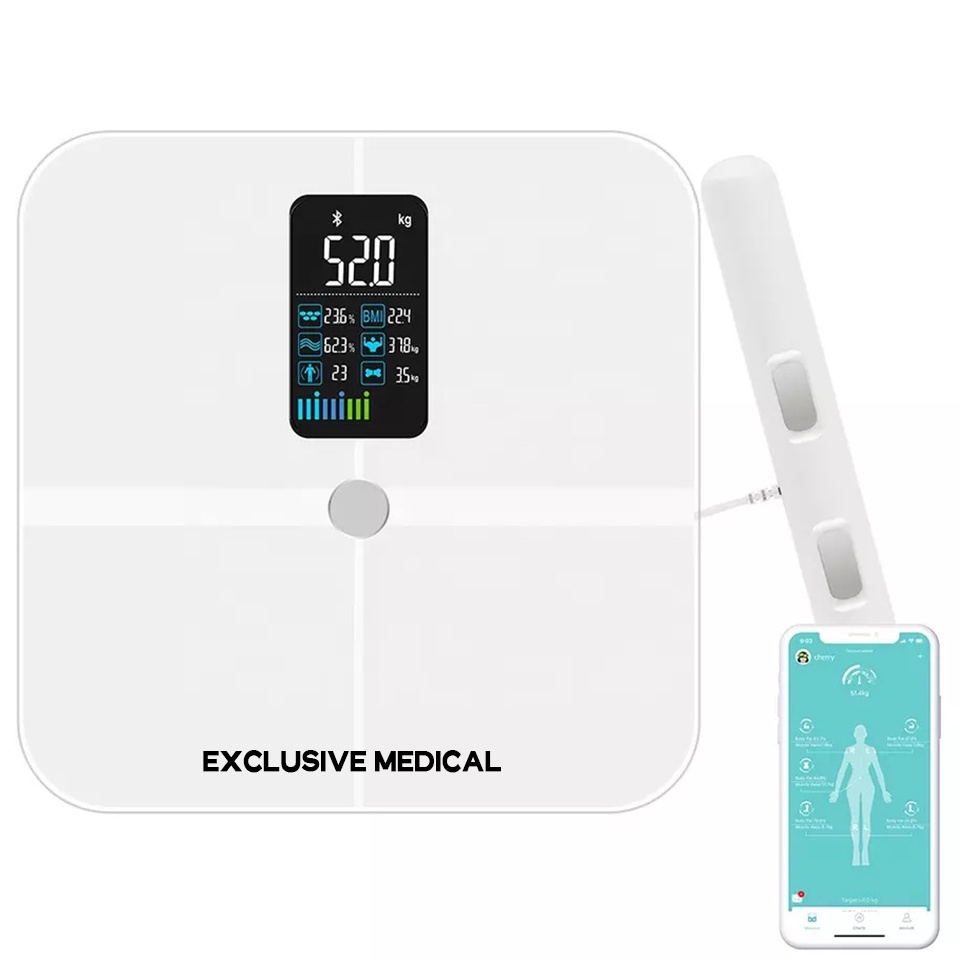 Balança Bioimpedância Bateria recarregável Handle App aplicativo Alta ...