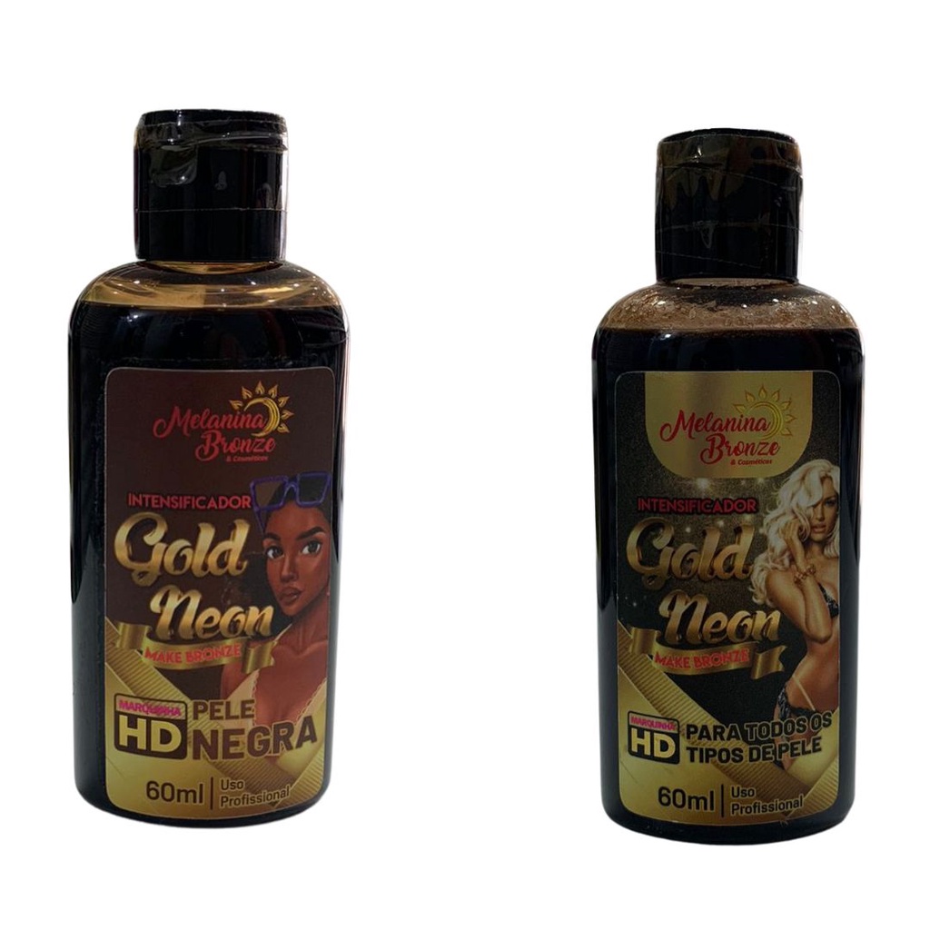 Autobronzeador Gold Neon Melanina Bronze 60ml | Shopee Brasil
