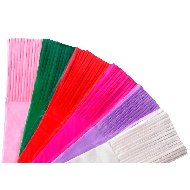 Papel de Bala 2 Franjas c/48 unidades (DIVERSAS CORES) Para Festa ...