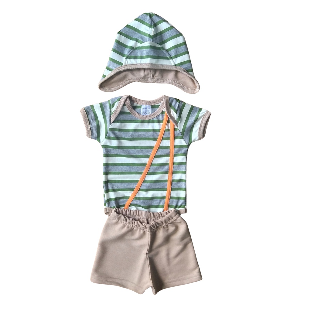 Fantasia Body, Bermuda E Gorro Bebê Do Chaves Personagem mesversário ...