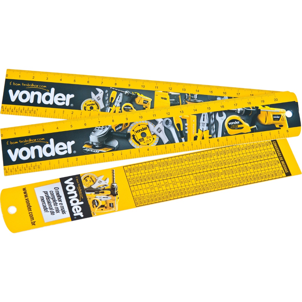 Régua de PVC 20 cm, VONDER | Shopee Brasil