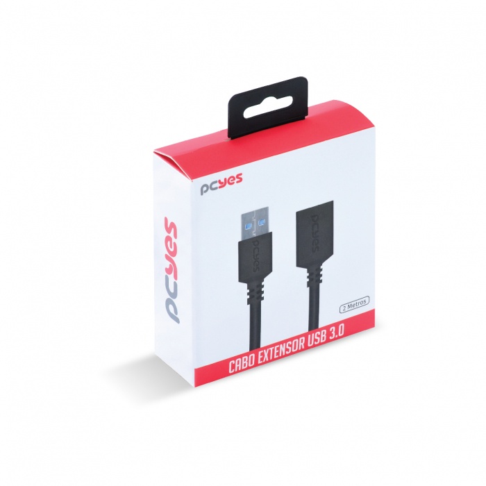 CABO EXTENSOR USB A 3.0 M P/ F 2 METROS -TECLADO WEBCAM MOUSE HEADSET ...