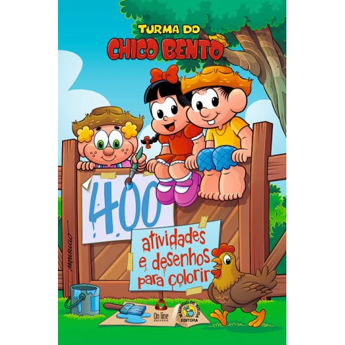 Turma do Chico Bento Livro 400 Atividades e Desenhos para Colorir - Editora On Line | Shopee Brasil