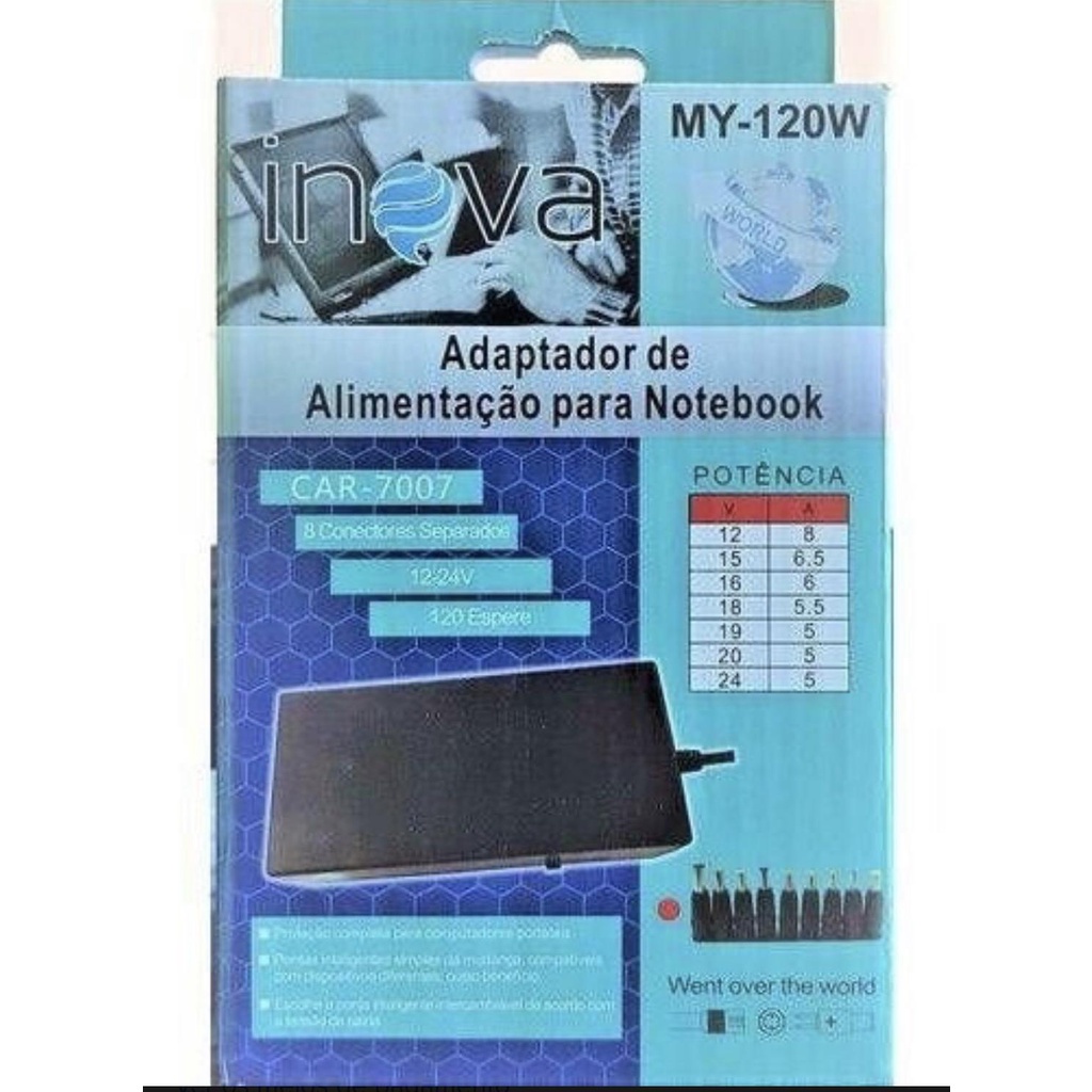 FONTE UNIVERSAL P/ NOTBOOK CAR-7007 INOVA | Shopee Brasil FONTE UNIVERSAL P/ NOTBOOK CAR-7007 INOVA | Shopee Brasil