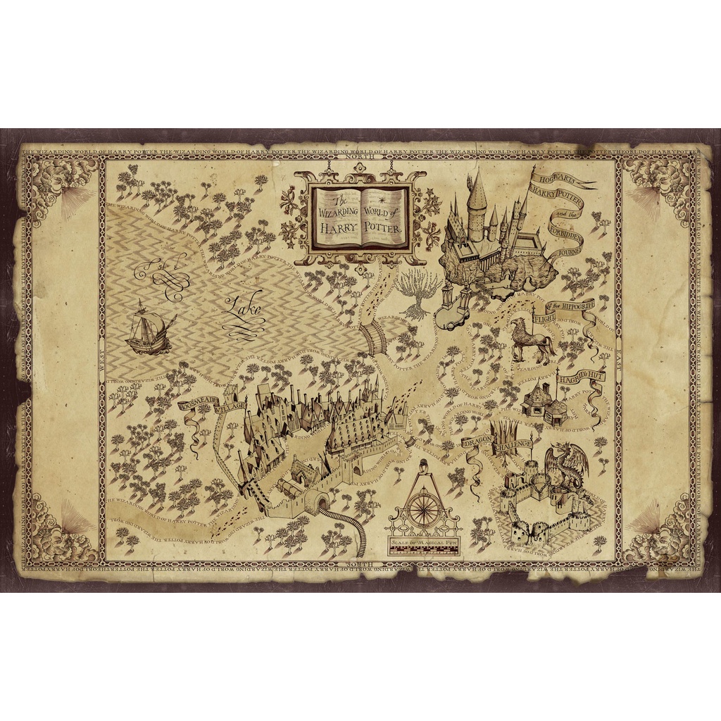 Poster: The Wizarding World of Harry Potter Map | Shopee Brasil