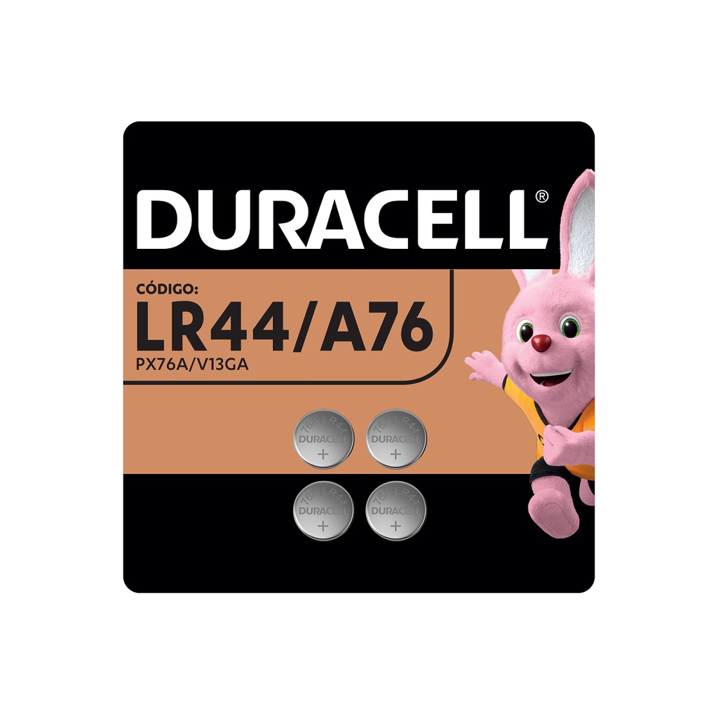 Pilha Alcalina LR44 Duracell Bateria A76 Ag13 4 unidades | Shopee Brasil