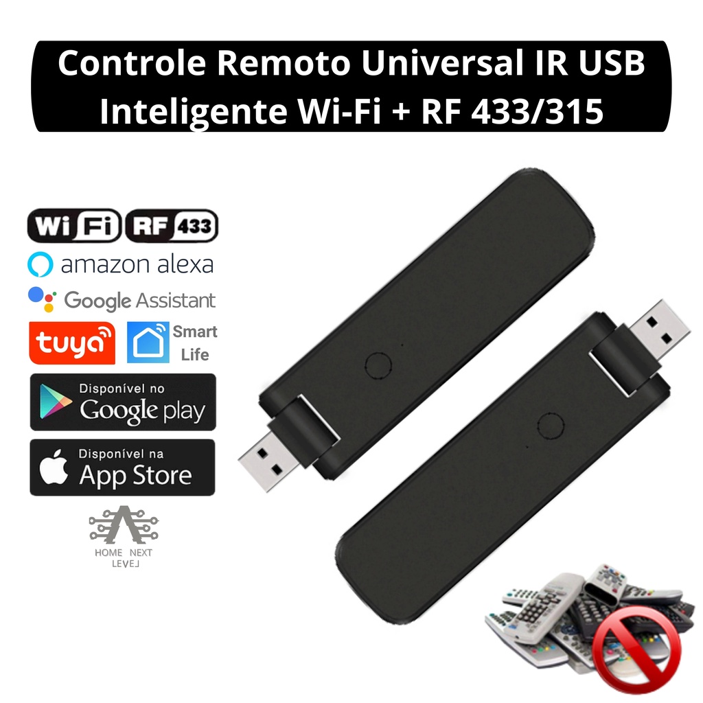 Controle Remoto Universal Infravermelho IR Inteligente Wifi + Rf 433 MHz | Shopee Brasil