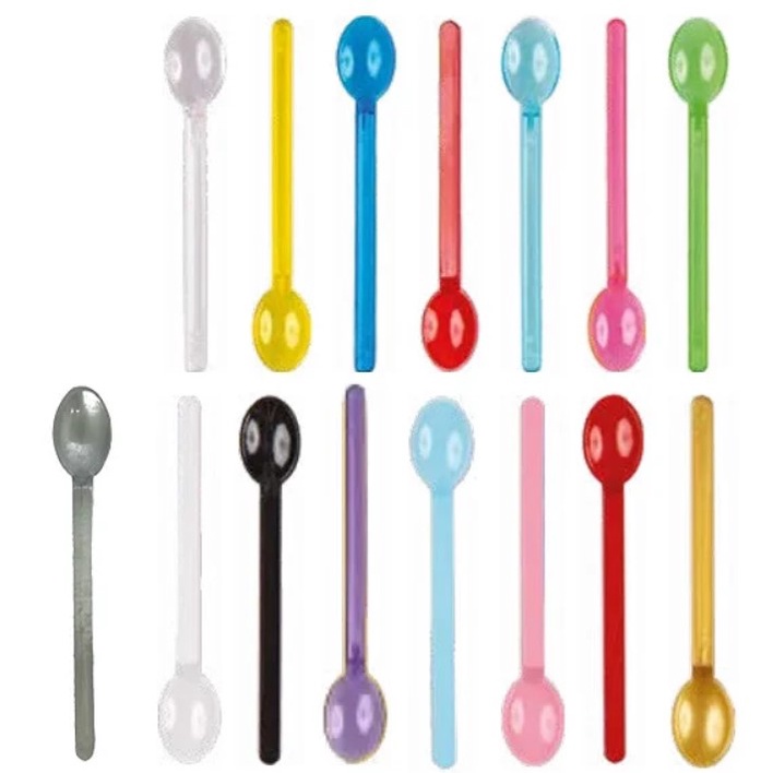 100 Mini colheres para copinhos de doces cores variadas pacote | Shopee ...
