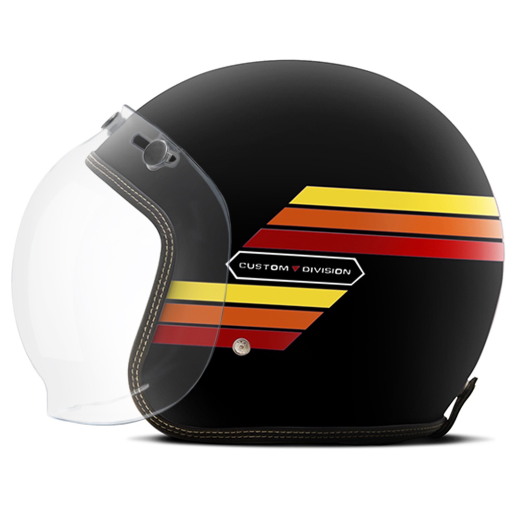 Capacete Custom Etceter Old Years Fosco Pro Tork Para Motos Fechado ...