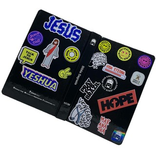 Bíblia Sticker Preta Jesuscopy | Shopee Brasil
