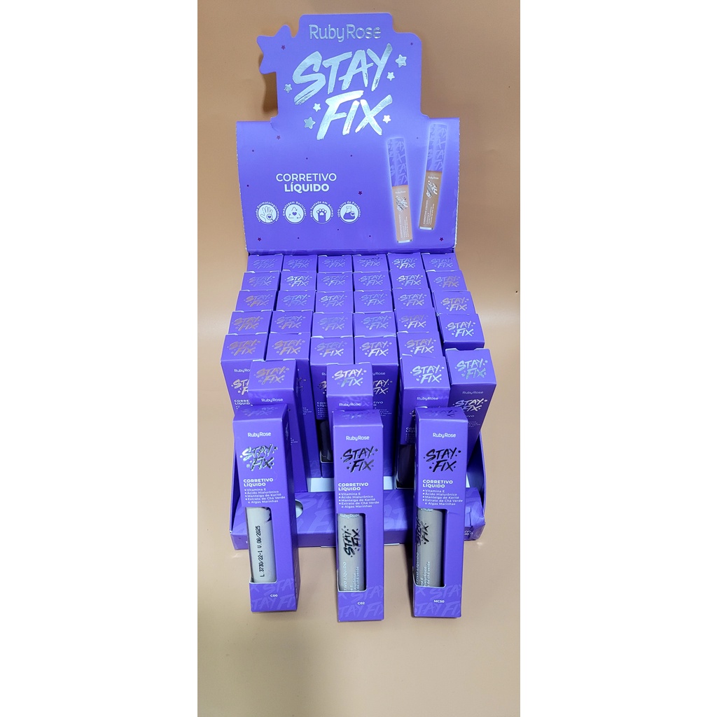 Corretivo Liquido Stay Fix - Hb912 - Rubyrose | Shopee Brasil