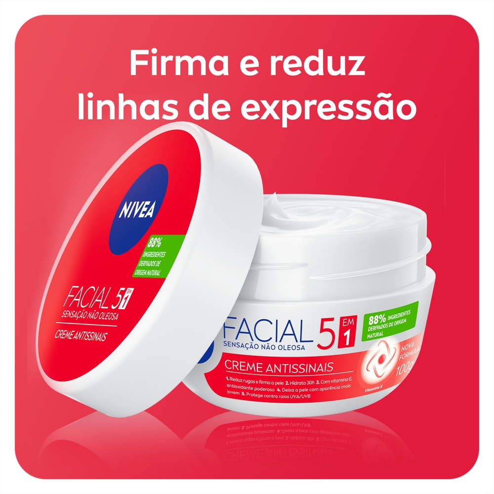 Creme Facial NIVEA 100g - Antissinais - Nutritivo - Noturno - Gel Fresh - Pele Negra - Lata 56g ...