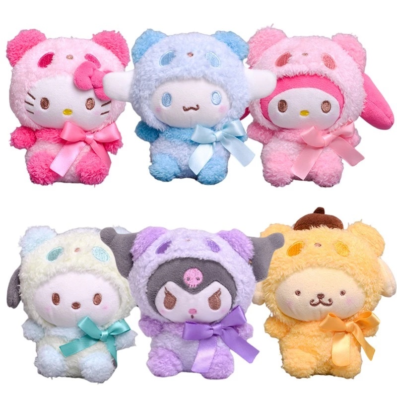 Jogo De Brinquedo Kuromi Mini Moe Sanrio Pingente Pelúcia Macia 5 Cores ...