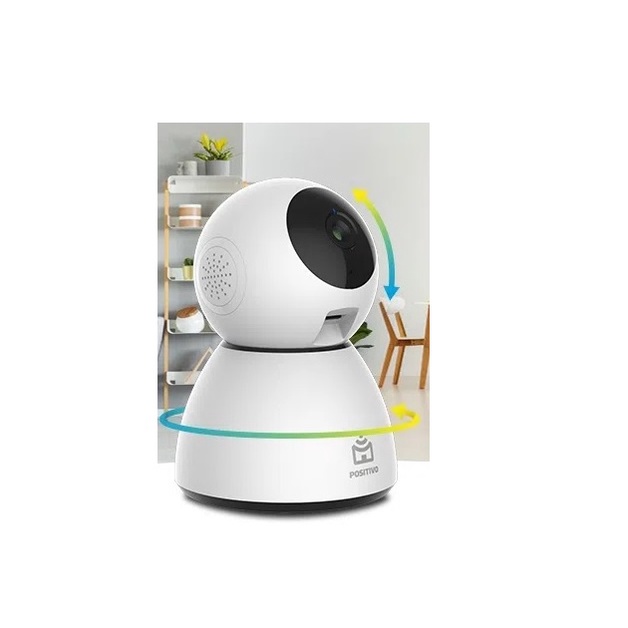 Smart Câmera Bot Positivo Casa Inteligente 360° Wi-Fi Full HD 5W 1080p ...