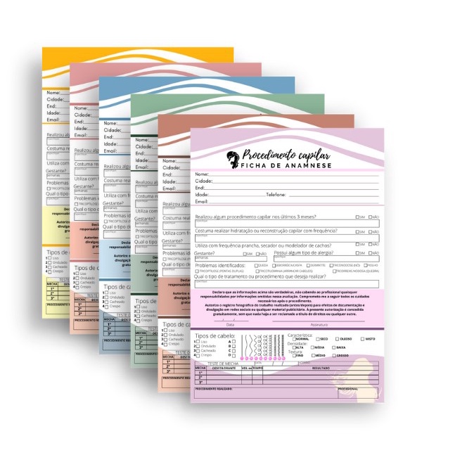 Ficha Bloco De Anamnese Checklist Capilar Cabeleireiros CORES | Shopee ... Ficha Bloco De Anamnese Checklist Capilar Cabeleireiros CORES | Shopee ...