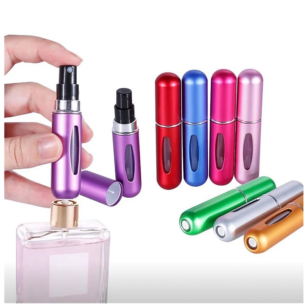Kit 6 Mini Frasco Porta Perfume Recarregável Bolsa Viagem Super ...