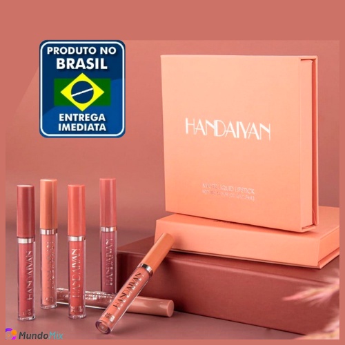 Baton Liquído Handaiyan Matte Kit 6 Longa Duração Textura Aveludada ...