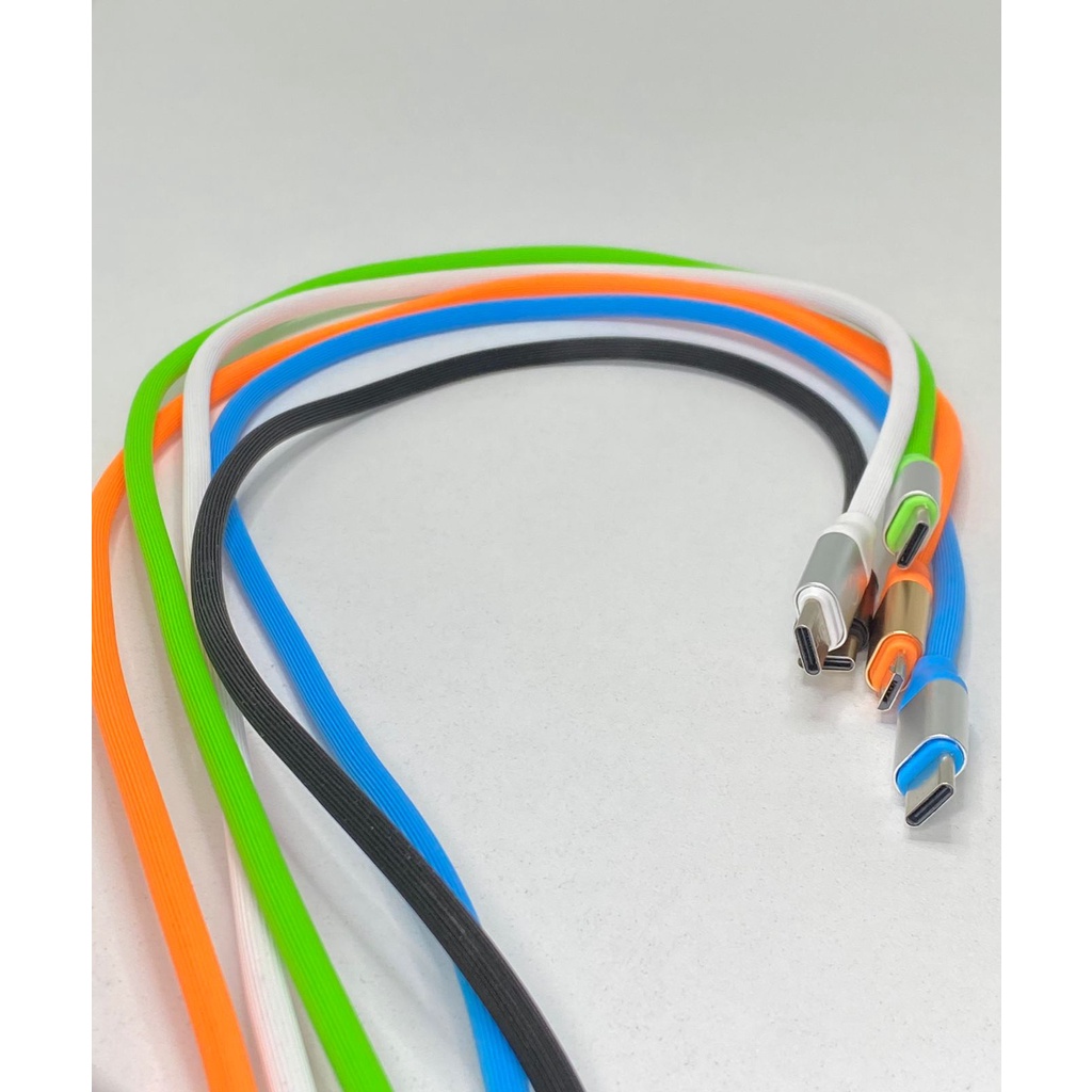 Cabo USB Emborrachado 2 metros Tipo C/V8/iPhone | Shopee Brasil