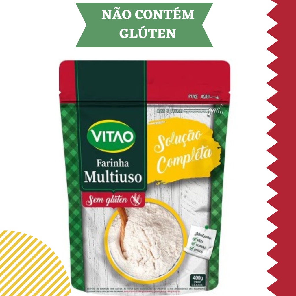 Farinha Mix multiuso Sem Glúten 400g- Vitão | Shopee Brasil