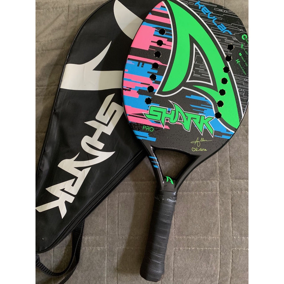 Raquete Beach Tennis Shark Kevlar Allan Oliveira 2021 Original | Shopee ...
