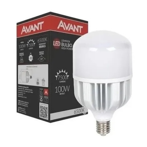 Lâmpada Bulbo Led 100w Bivolt 6500k E27 Avant | Shopee Brasil