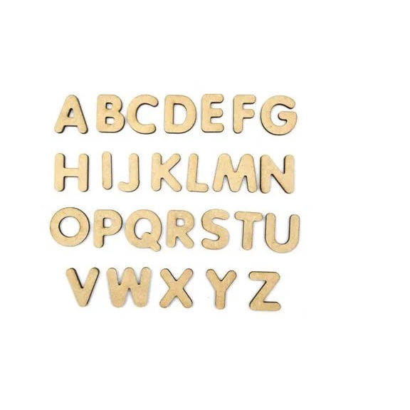 KIT 6 ALFABETOS 156 LETRAS 3CM MDF CRU | Shopee Brasil