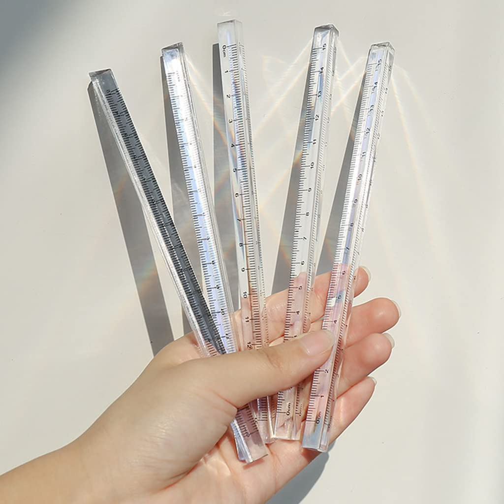 Régua De Prisma Triangular Transparente Pequena Arquiteto 0-15cm Reta ...