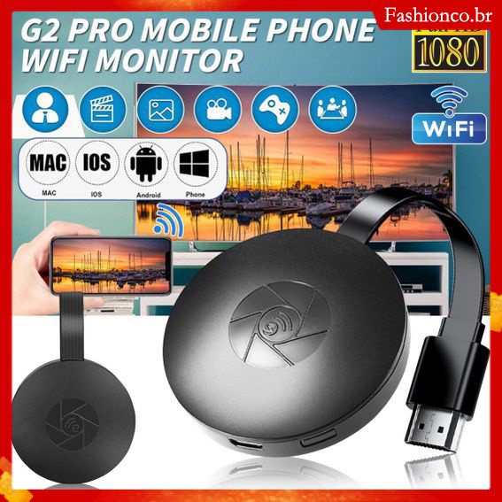 Original Chromecast G2 4K Ultra HD Para TV Streaming Alta Definição ...