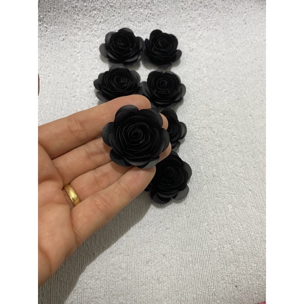 6 Mini Roseta cor Preta | Shopee Brasil