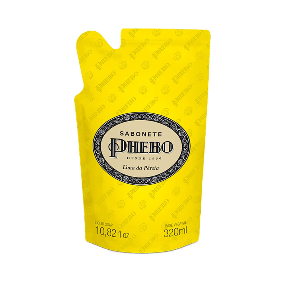 Refil Sabonete Líquido de Glicerina Phebo Lima da Pérsia 320ml | Shopee ...