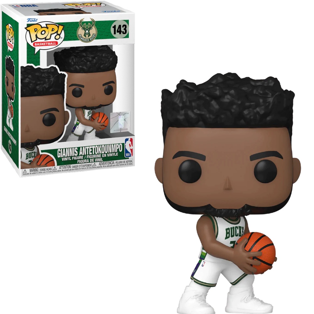 FUNKO POP NBA MILWAUKEE BUCKS - GIANNIS ANTETOKOUNMPO 143 | Shopee Brasil