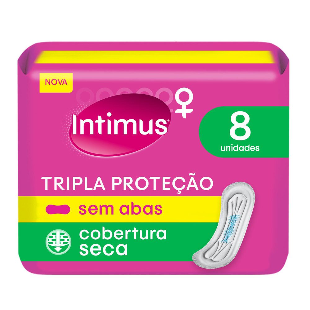 Kit 10 Absorventes Intimus Gel Malha Seca Sem Abas C/ 8. | Shopee Brasil