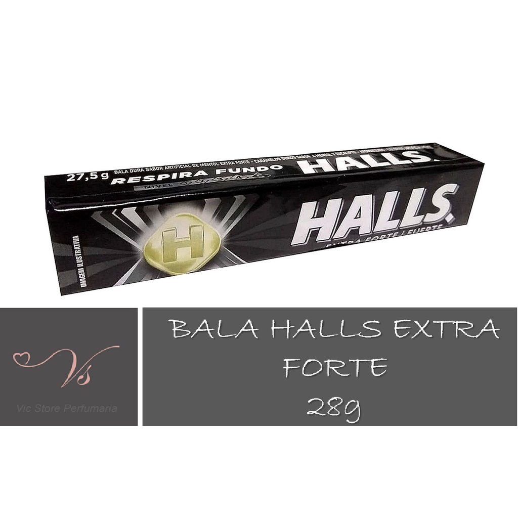 Bala Halls Extra Forte com 10 Unidades 28g | Shopee Brasil